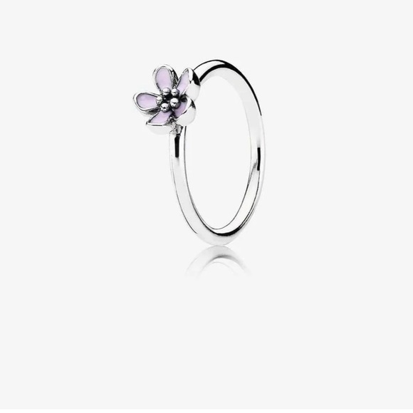 Pandora | Jewelry | Pandora Cherry Blossom Pink Enamel Silver Ring ...